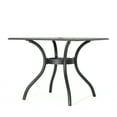 Atlanta Outdoor Cast Aluminum Square Dining Table, Shiny Copper Finish ...