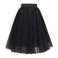 Bibifish Womens Skirts Knee Length Tulle Skirts Elasitic Waisted Adult ...