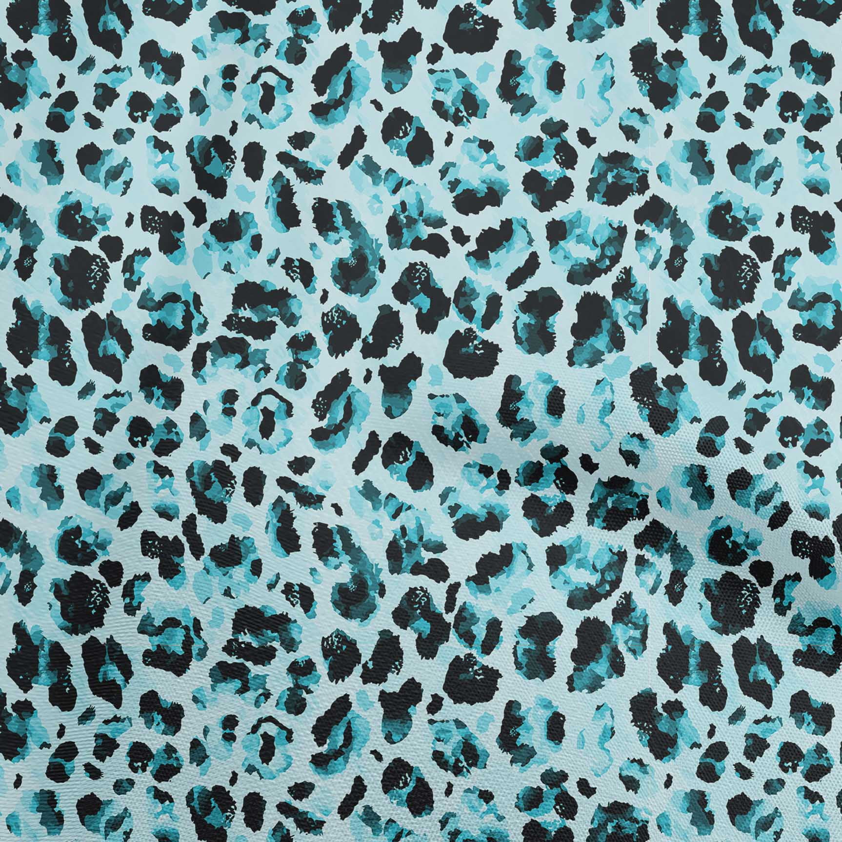 oneOone Cotton Flex Light Blue Fabric Animal Skin Sewing Material Print ...