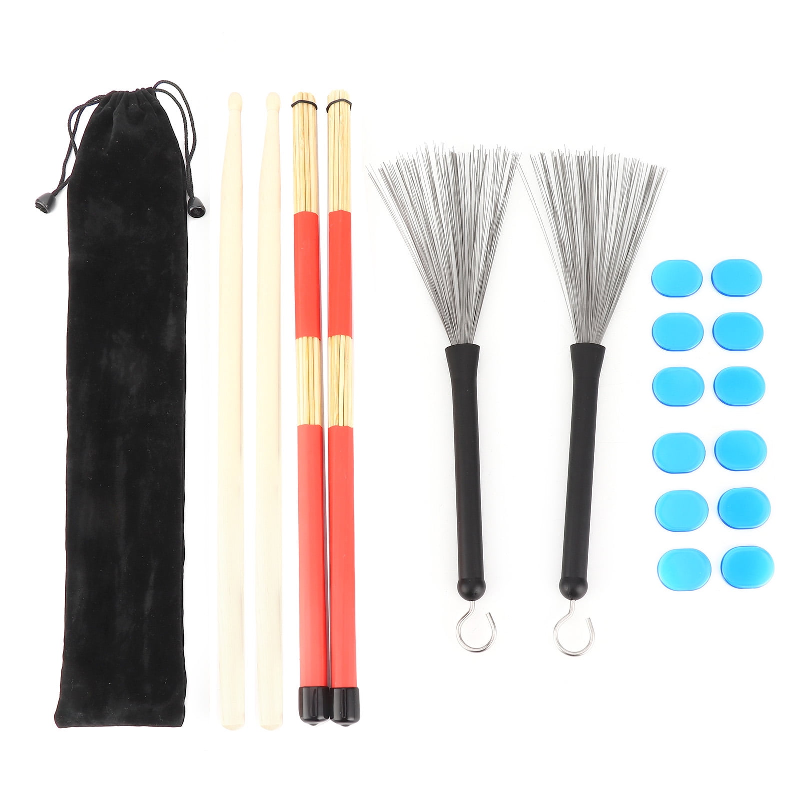 Kit de baquetas Rute Brush Damper Juego de batería Instrumento musical ...