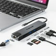Lemorele USB C Hub, 7 in 1 Aluminum Multiport Adapter with RJ45 1000M ...