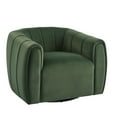 Rune Modern 360-Degree Swivel Barrel Club Chair, Velvet Upholstered ...