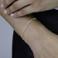 Nuragold 10k Real Yellow Gold Figaro Link 3.5mm Diamond Cut Two Tone ...