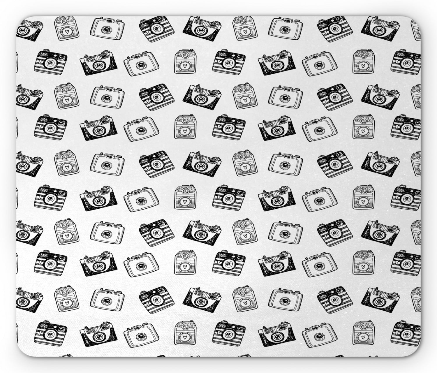 Vintage Mouse Pad, Retro Style Cameras Scattered on a Plain Background ...