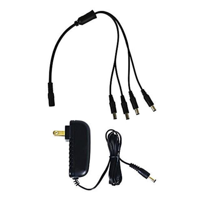 Security Camera Power Adapter with 4-Way Power Splitter - Walmart.com ...