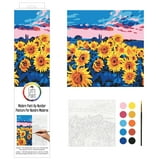 Plaid Sunflower Meadow Modern Paint-by-Number Art Kit, 12 Piece ...