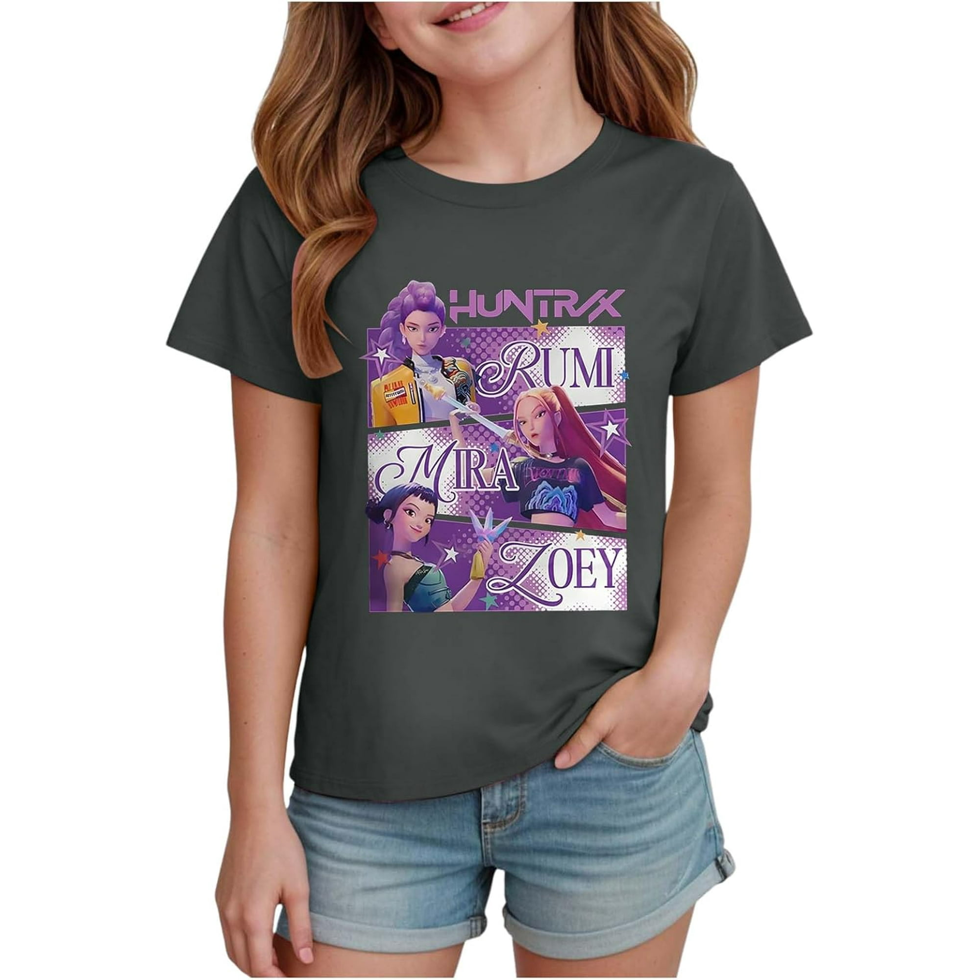 Click here for Boner K Pop Demon Shirt For Girls Cute Cartoon Gra... prices