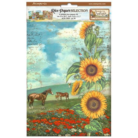 Stamperia Assorted Rice Paper A4 6/Sheets-Sunflower Art | Walmart Canada