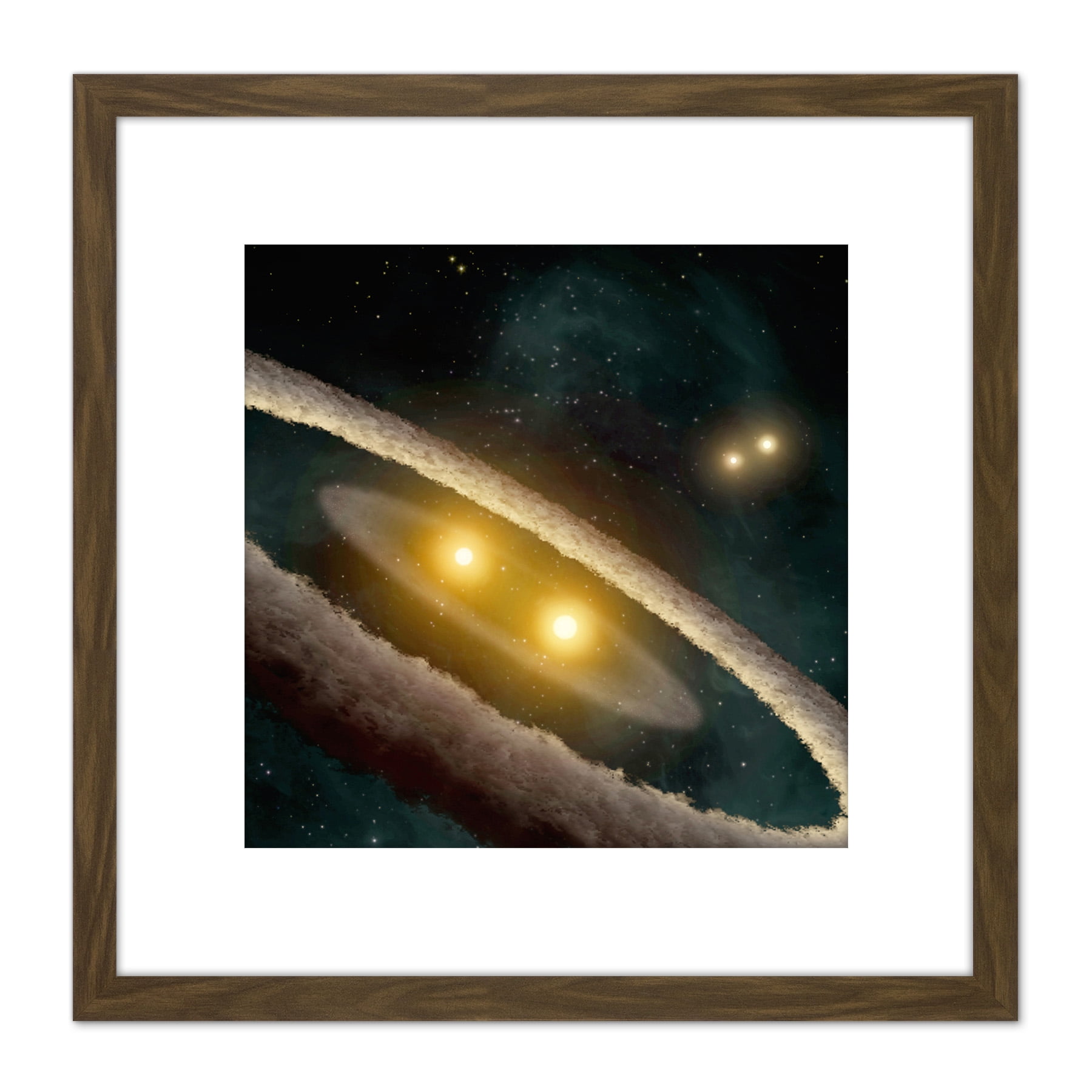 Space NASA HD98800 Binary Star System Illustration 8X8 Inch Square ...