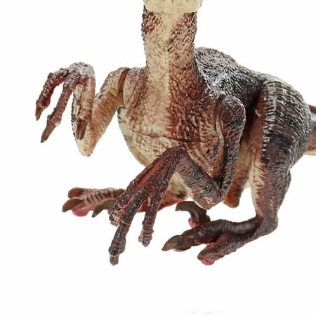 Jurassic Velociraptor Realistic Raptor Dinosaur Toy Movable Jaw Kids ...