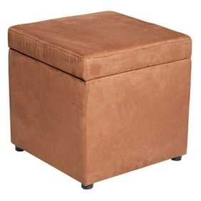Sorbus Faux Suede Storage Ottoman Cube/Foldable/Collapsible with Button ...
