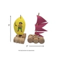 Ink and Trinket Kids DIY Cork Boat Craft Kit, Yellow/Orange/Lime ...