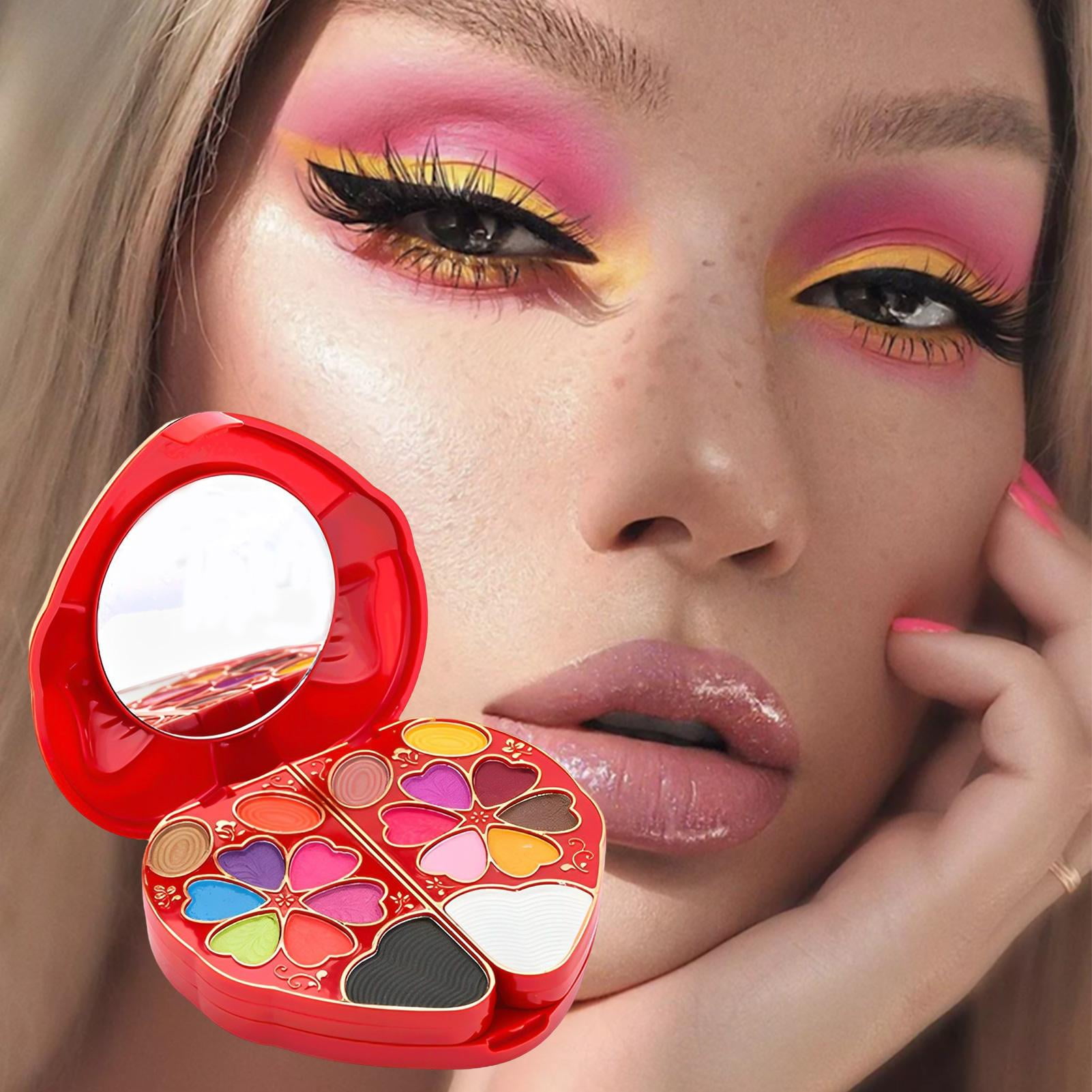 Pretty Pink Makeup Set In Heart Shaped Cosmetic Box | Saubhaya Makeup