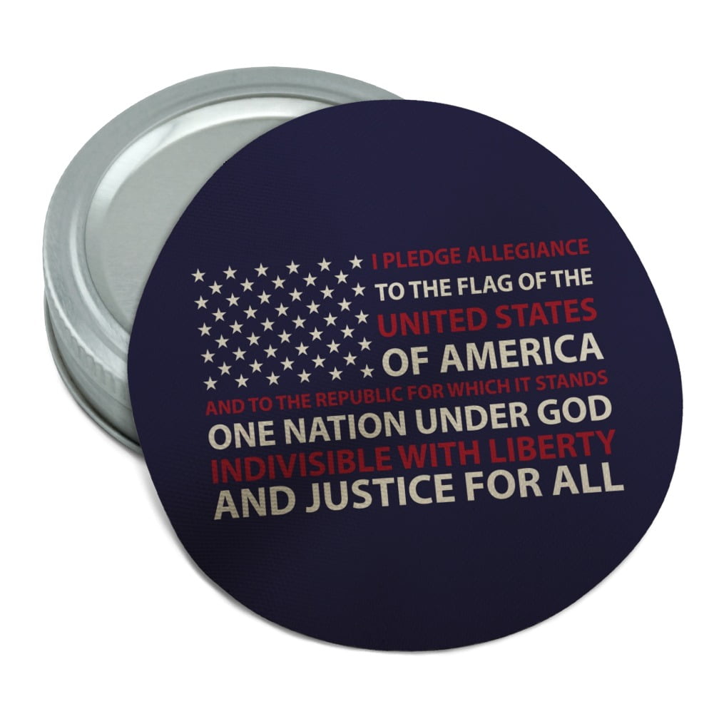 USA Flag Pledge of Allegiance America Round Rubber Non-Slip Jar Gripper ...