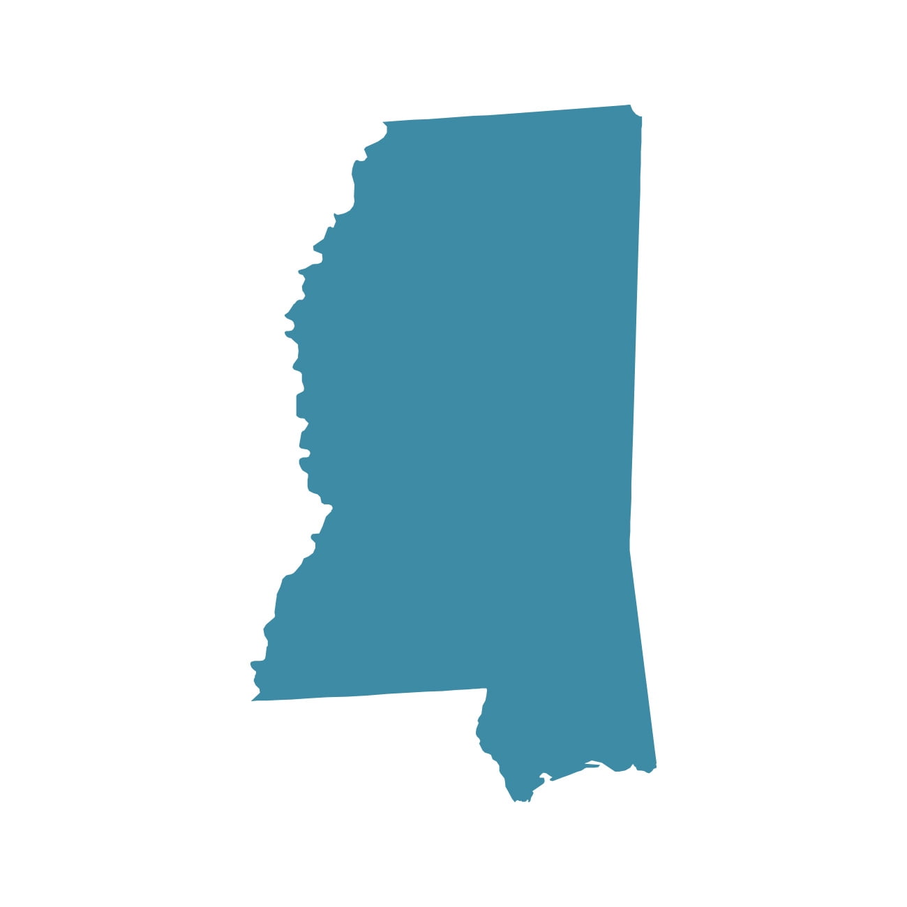 Mississippi Shaped Sticker Decal Die Cut - Self Adhesive Vinyl ...