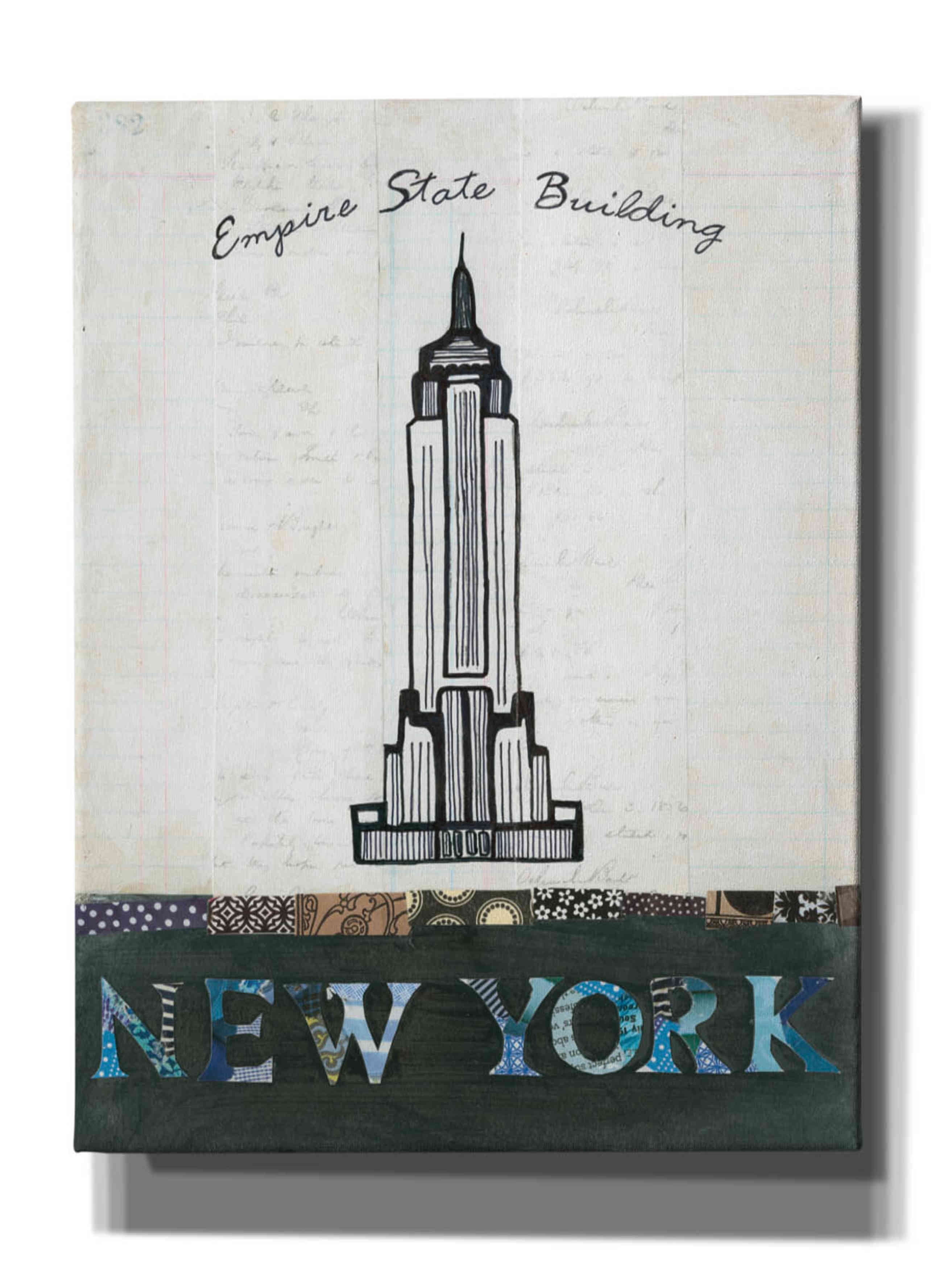 Epic Graffiti 'Empire State Building' by Courtney Prahl, Canvas Wall ...