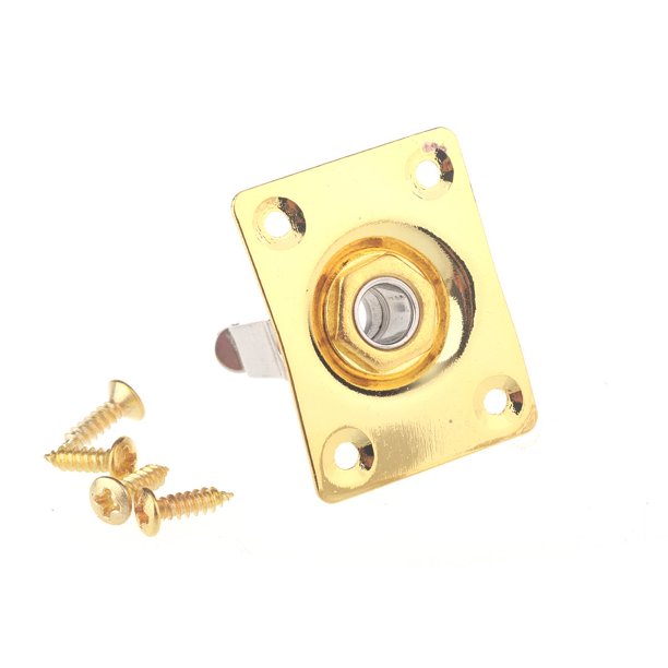 Gold Rectangle Input Output Jack Plate for Electric Guitar Telecaster ...