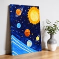 Astronomy Canvas Wall Art for Living Room, Planets Saturn Sun Stars ...