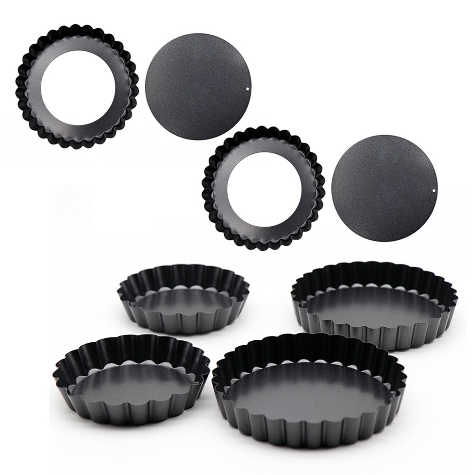 Click here for Staiysm 6pcs Removable Bottom Tart Pan Non Stick C... prices