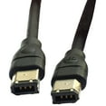 Black IEEE 1394 Firewire 400 to Firewire 400 Cable, 6 Pin/6 Pin Male ...