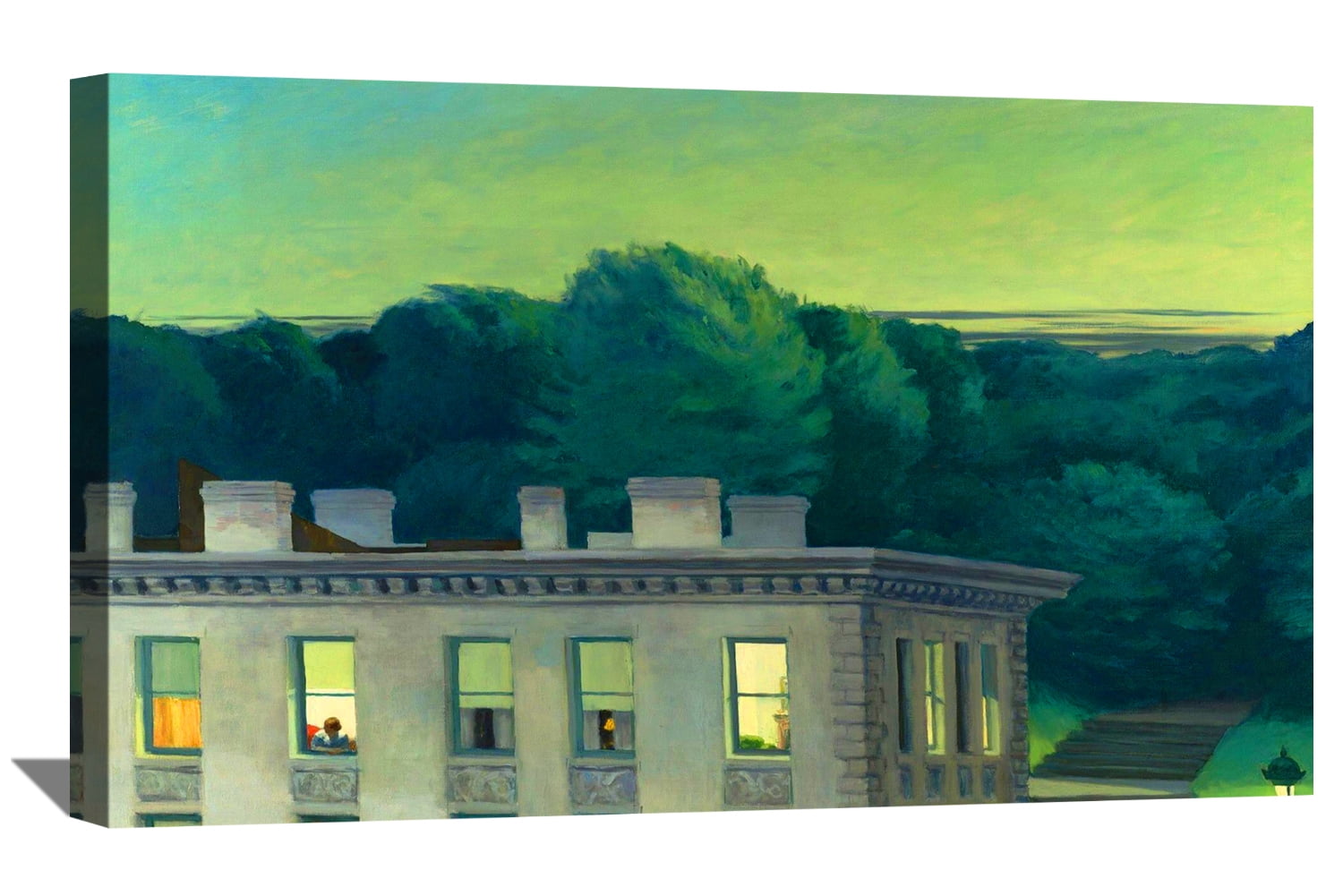 Edward Hopper Painting Art Print House At Dusk Canvas Art Framed Wall ...
