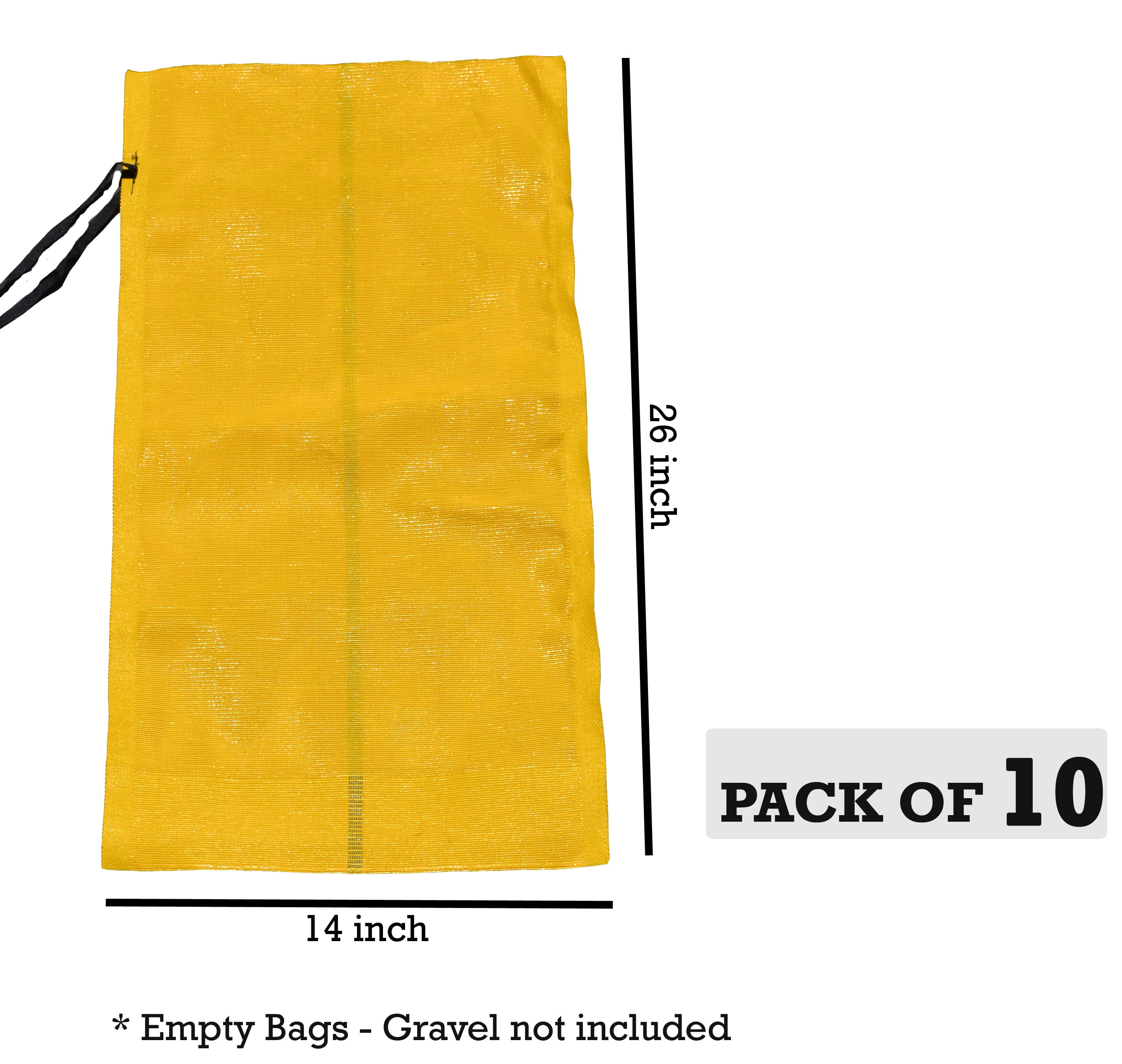 14" x 26" Long-Lasting Sandbags - Yellow Color - Lasts 1-2 Yrs ...