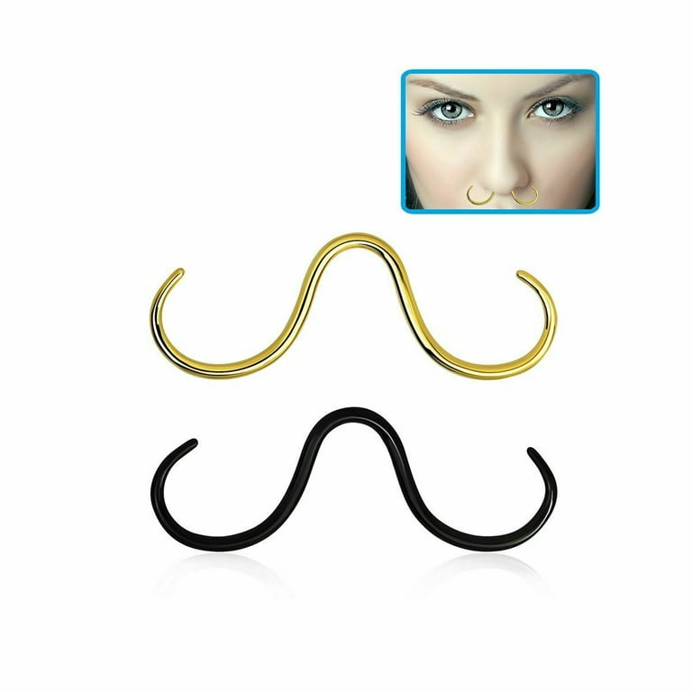 Mustache Septum Rings