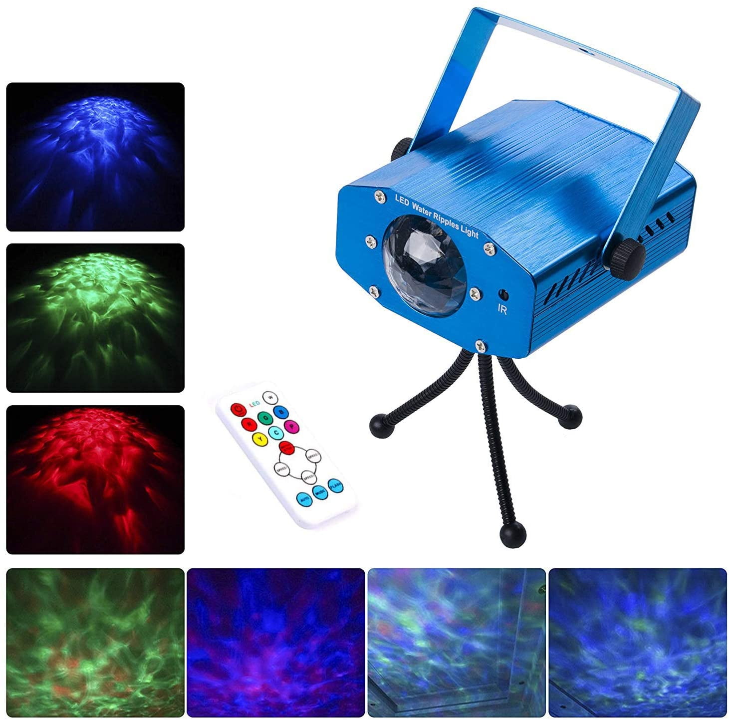 Laser Lights, 7 Colors Led Stage Party Light Projector, Strobe Water ...