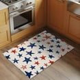 4th of July Bathroom Mat 2x3 FT, Non Slip Small Kitchen Mat, Blue Red ...