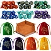Naler 6 Sets Polyhedral DND Dice with Drawstring Pouches for RPG MTG ...