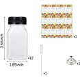 12-Pack 4oz Reusable Transparent Plastic Juice Bottles with Lids ...
