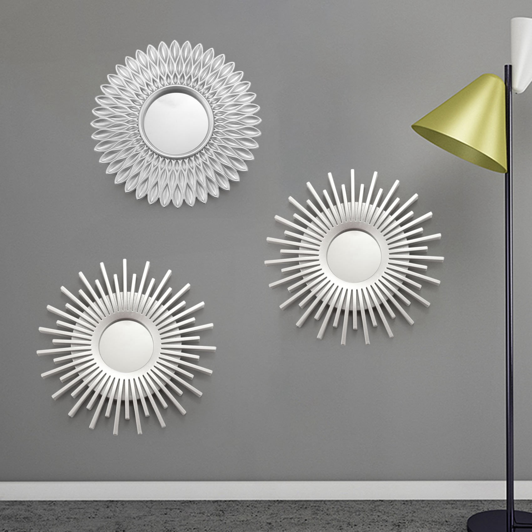 Click here for Unbranded Silver Mirrors For Wall Pack Of 3 - Wall... prices