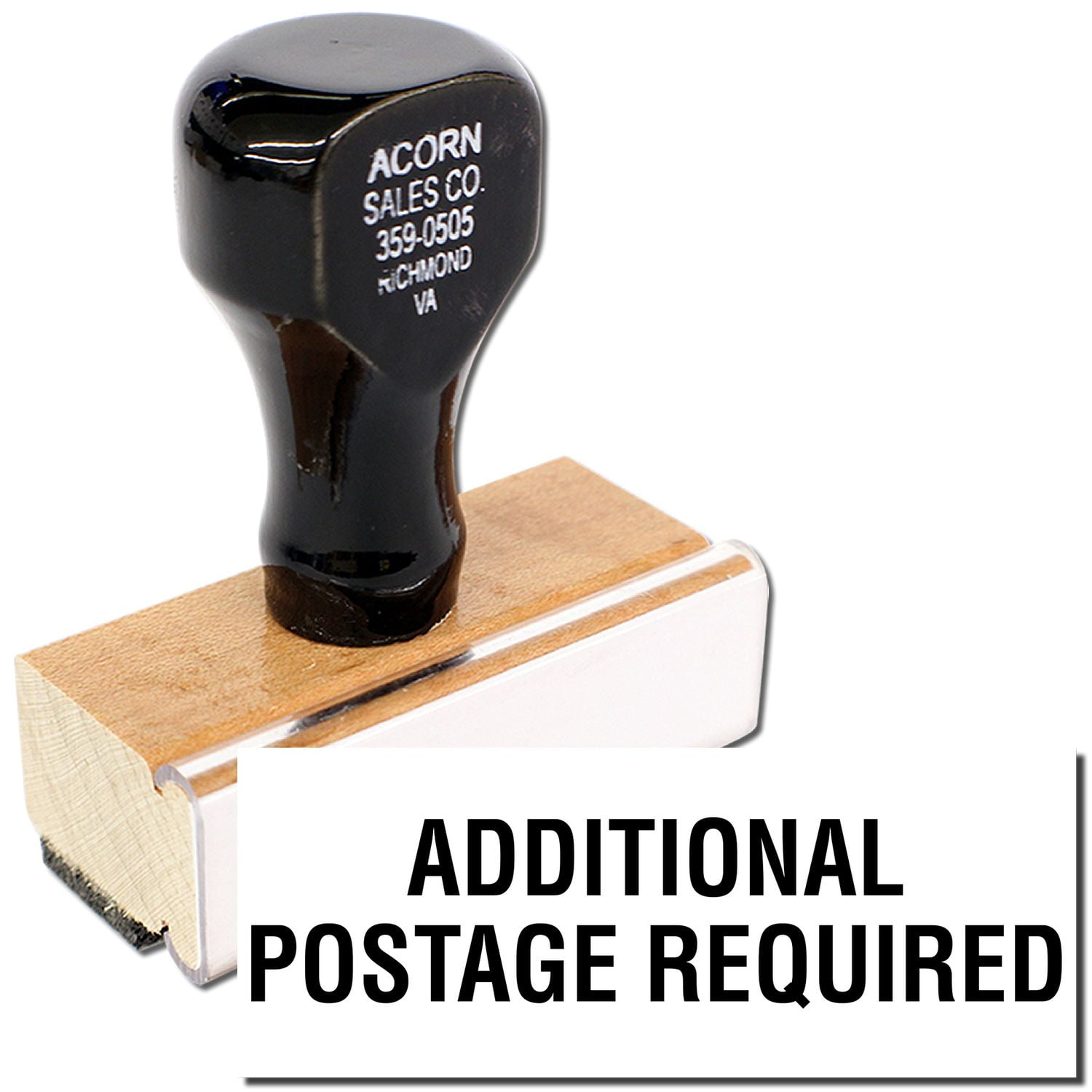 Additional Postage Required Rubber Stamp, Wooden Handle Rubber Stamp ...
