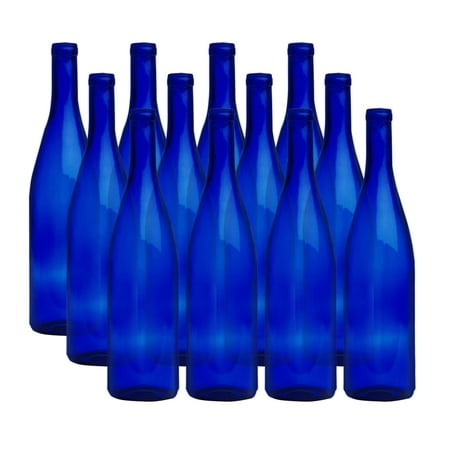 750 Ml Cobalt Blue Wine Bottles, Cork Finish - Walmart.com - Walmart.com