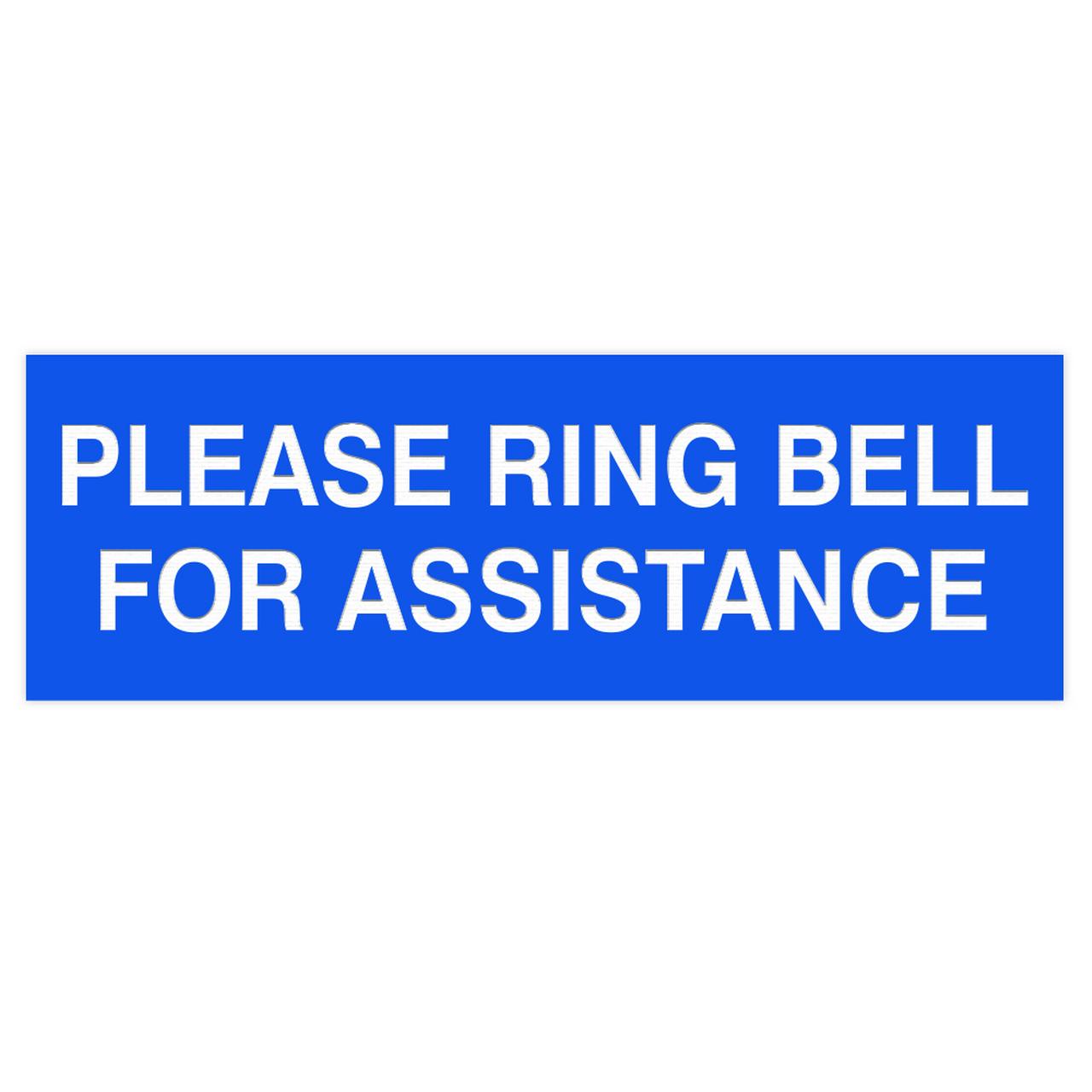 Standard Please Ring Bell for Assistance (Bell) Sign (Red) - Large ...