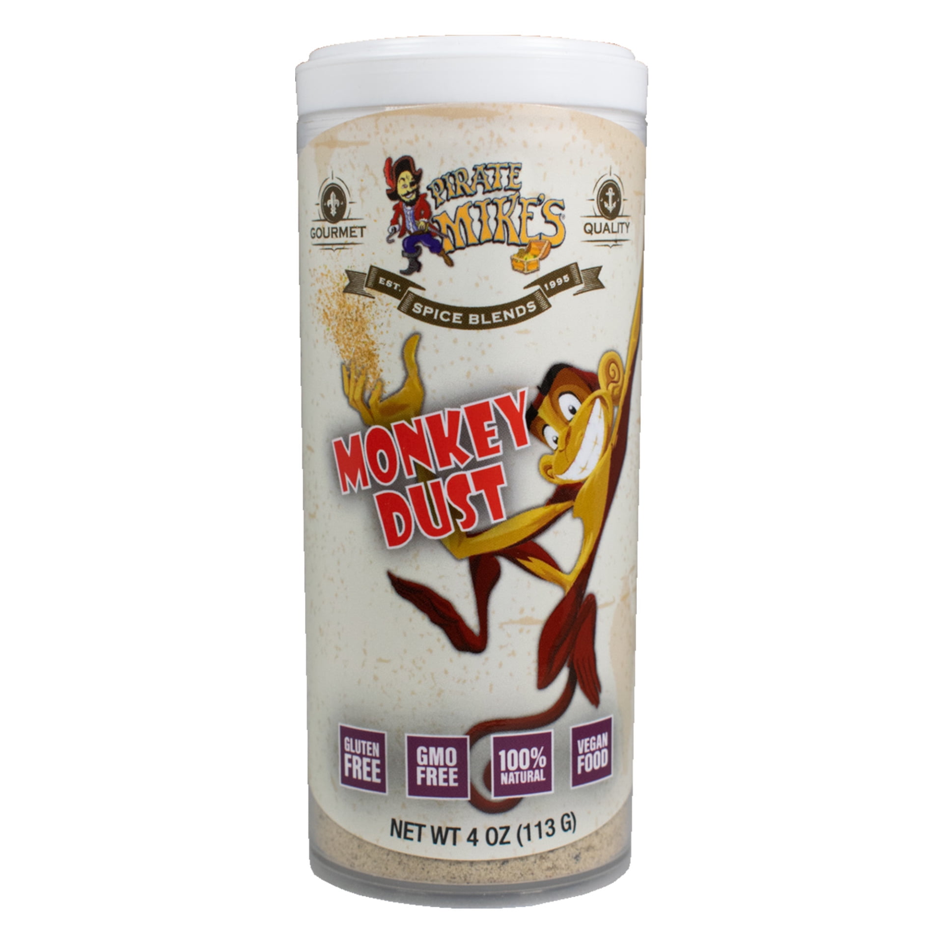 Pirate Mike's All-Purpose Monkey Dust Seasoning Powder, Medium, 4 oz ...