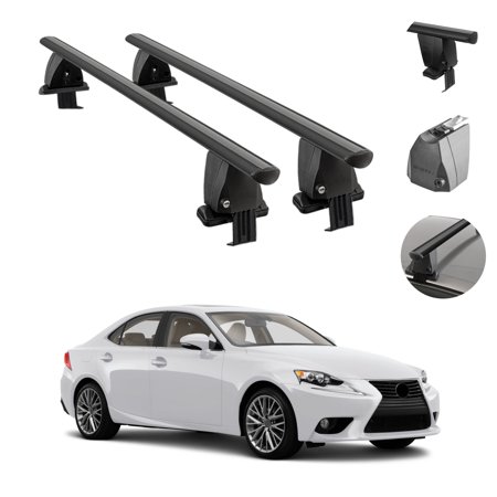 Fits Lexus IS Sedan 2014-2022 Smooth Roof Rack Cross Bar Cargo Carrier ...