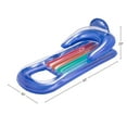 Bluescape Inflatable Pool Float, Deluxe Lounge with Cup Holder, Blue ...