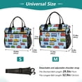 ALAZA Cartoon Trains Print Cooler Lunch Bag Insulated Reusable Lunch ...