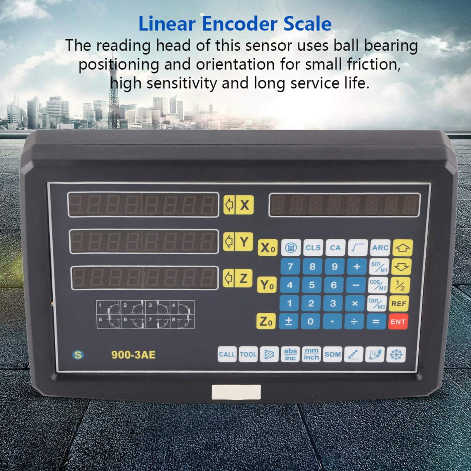 Lectura digital, JCS900‑3AE Lectura digital de 100 mm/500 mm/800 mm Escala de lectura digital ...