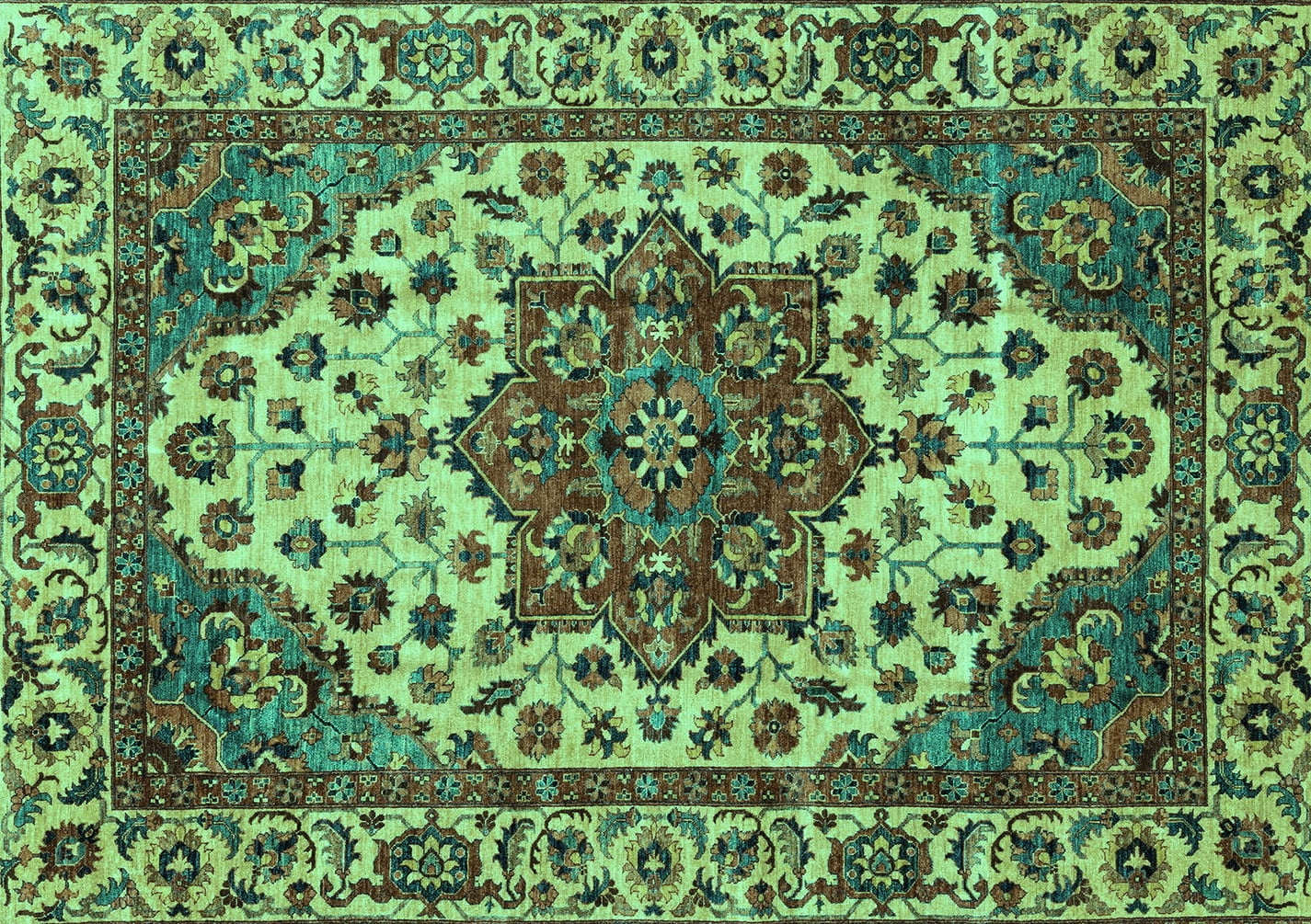 Ahgly Company Indoor Rectangle Abstract Turquoise Blue Modern Area Rugs ...