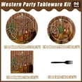 96 Pcs Western Birthday Party Plates, Western Cowboy Party Supplies ...
