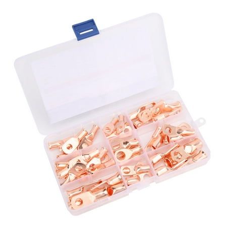 Crimp Terminals, Copper Ring Crimp Terminal, Heavy-Duty Firm No Burr ...