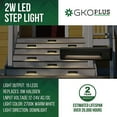 GKOplus 12-Pack LED Step Lights, 12-24V, 2W, Outdoor, Waterproof, Die ...