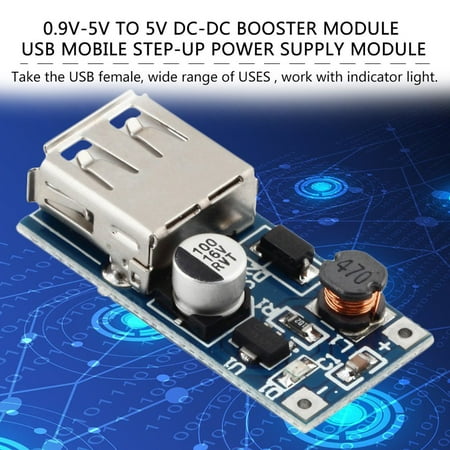 0.9V-5V to 5V DC-DC Booster Module USB Mobile Step-up Power Supply ...