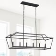 ACROMA 6-light Modern/ Farmhouse Rectangle Chandelier Linear Pendant ...