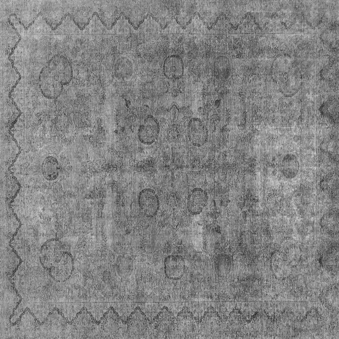 Ahgly Company Indoor Square Abstract Gray Modern Area Rugs, 7' Square ...