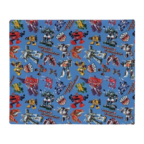 CafePress - Transformers Vintage Pattern Throw Blanket - Soft Fleece ...