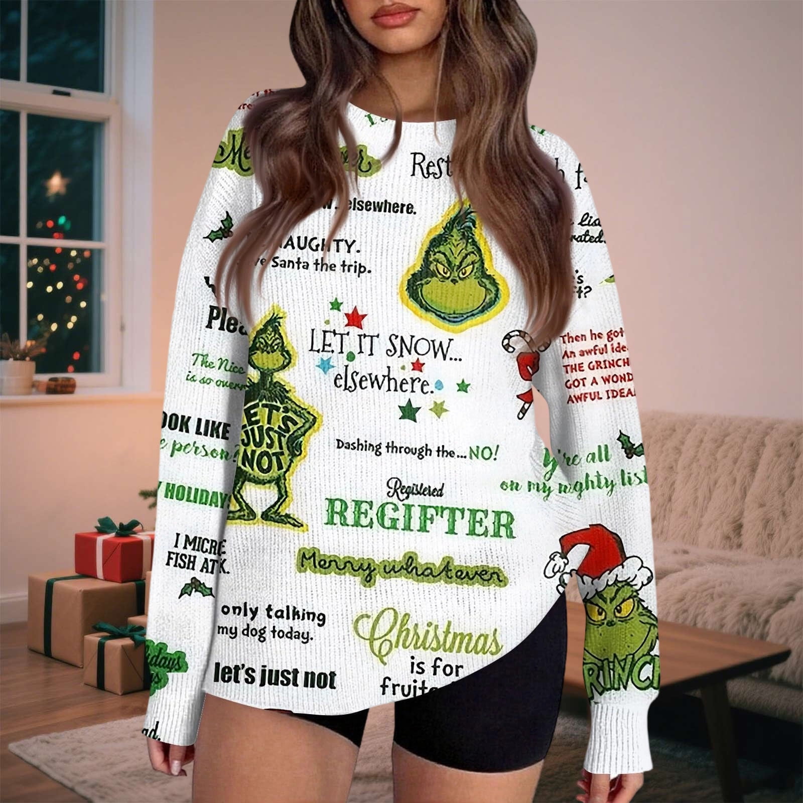 Click here for Toome Grinch Costume Ugly Christmas Sweater For Wo... prices