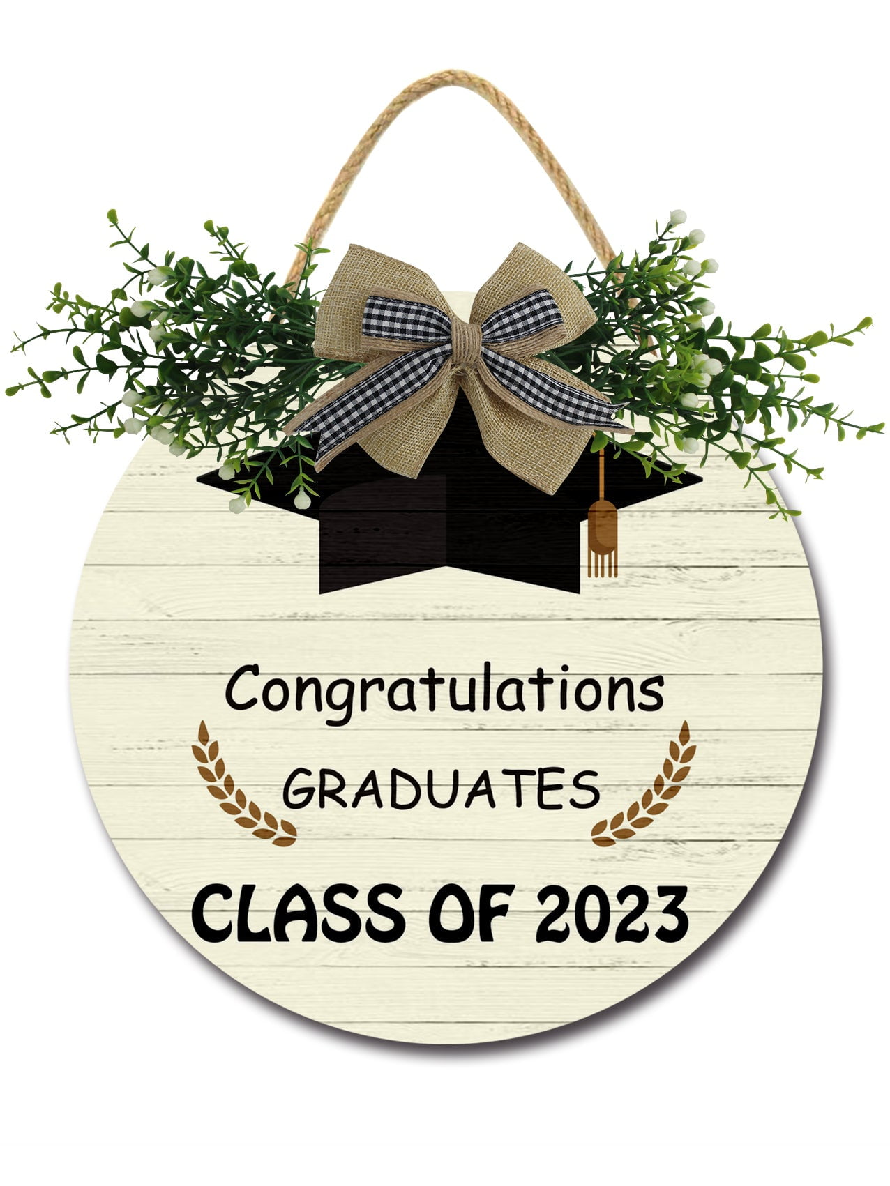 Congratulations Graduates Wreath Sign for Front Door,Horizontal Round ...